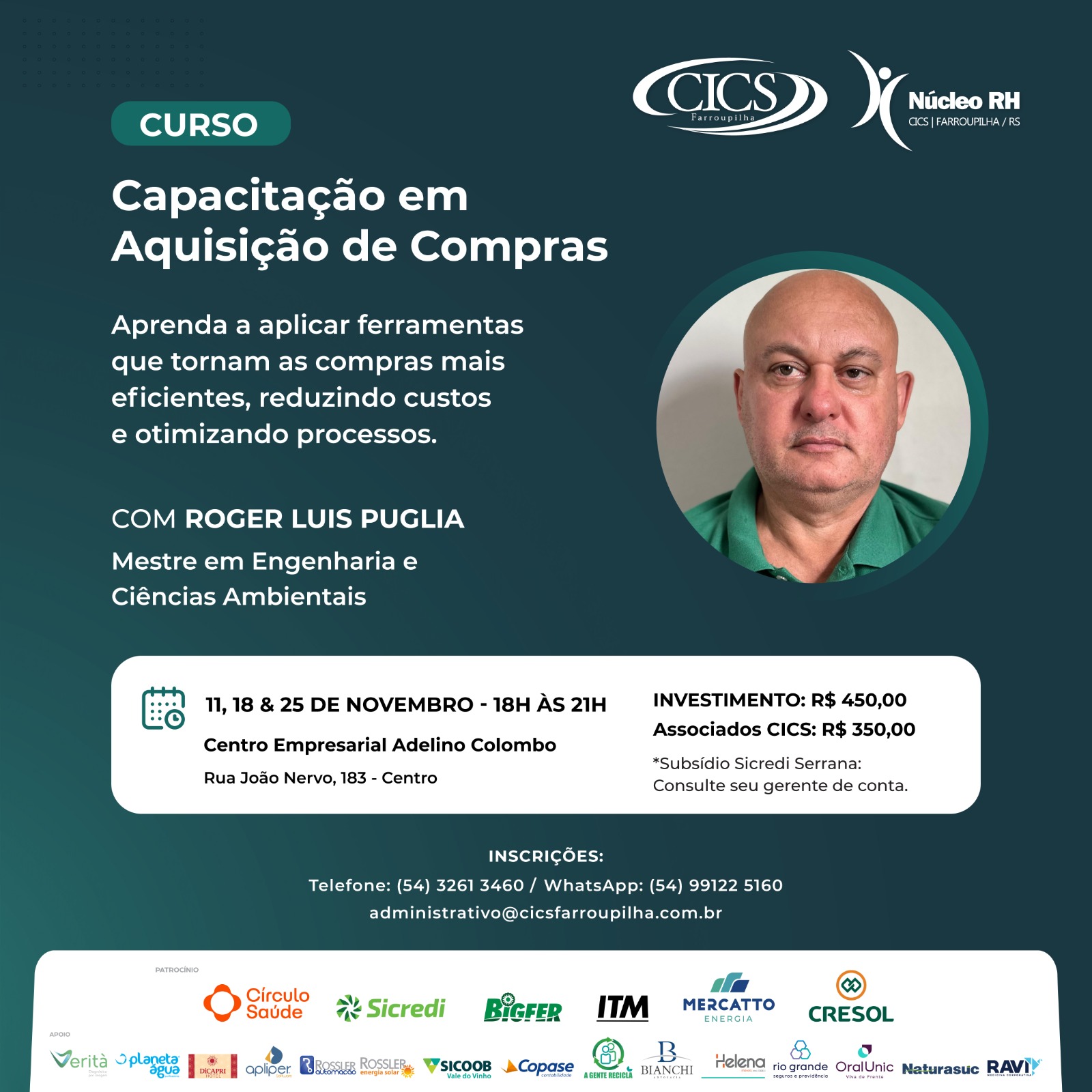 CAPACITAÇÃO EM AQUISIÇÃO DE COMPRAS – CICs Farroupilha